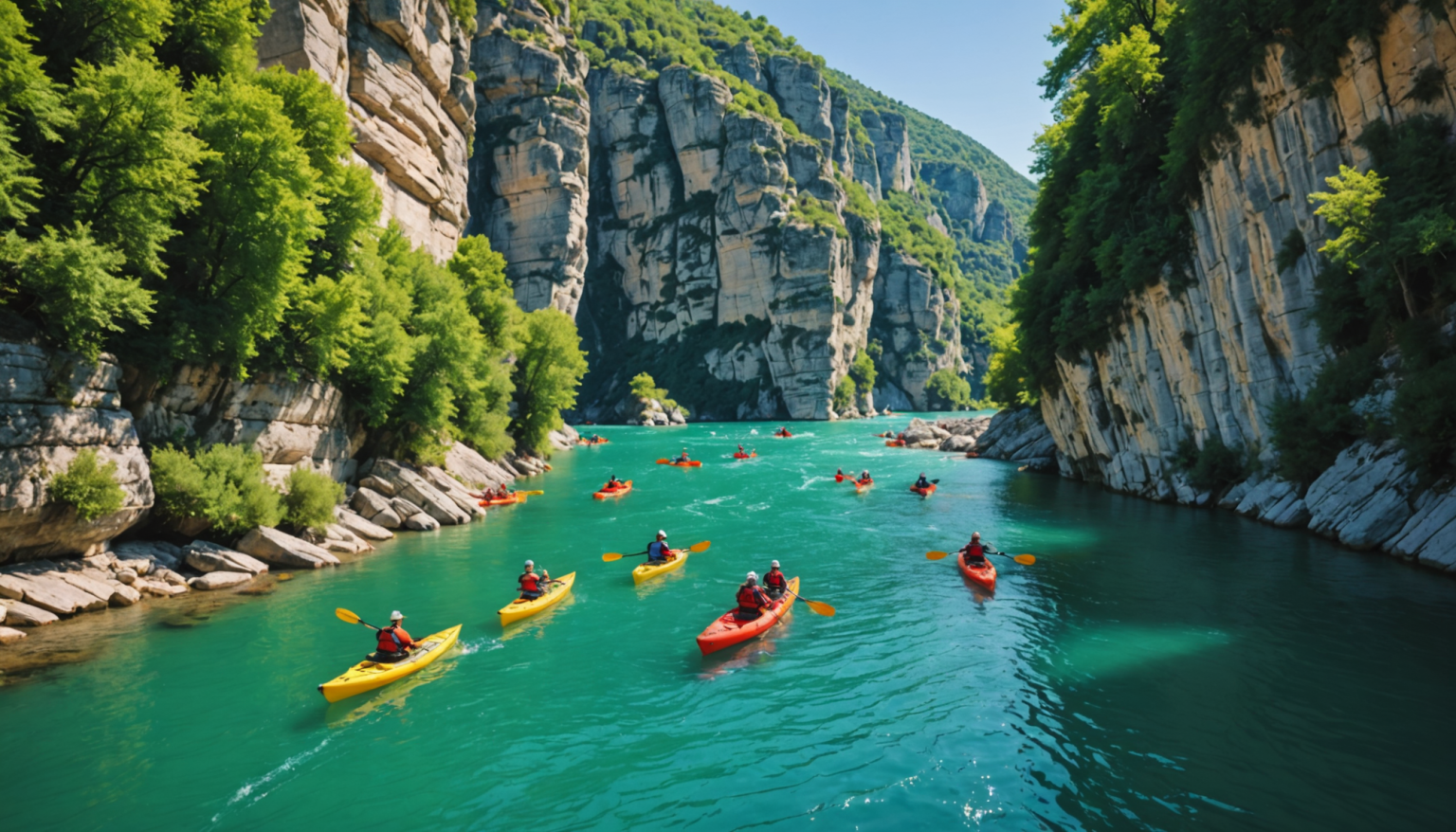 Explorer les gorges de l'Ardèche en kayak - Sud de la France